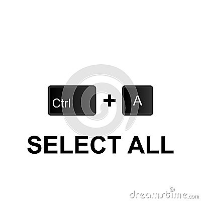 Keyboard Shortcuts, Select All Icon. Can Be Used For Web, Logo, Mobile ...