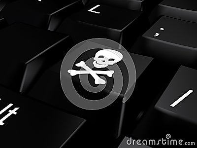 Keyboard With Skull And Bones Stock Photography | CartoonDealer.com ...
