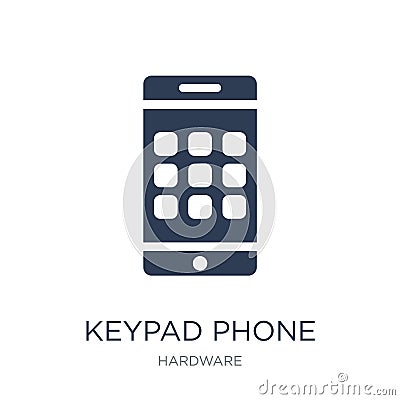 Keypad Phone Icon. Trendy Flat Vector Keypad Phone Icon On White ...
