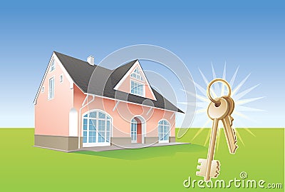 Keys, New Home, Realty. Vector Stock Images - Image: 2454774