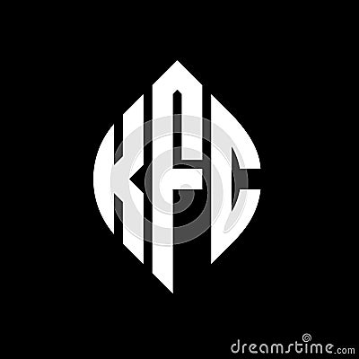 KFC Circle Letter Logo Design With Circle And Ellipse Shape. KFC ...