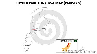 Khyber Pakhtunkhwa Map Of Pakistan Map Vector Illustration | CartoonDealer.com #239365492