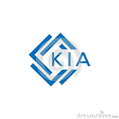 KIA Letter Logo Design On White Background. KIA Creative Circle Letter ...