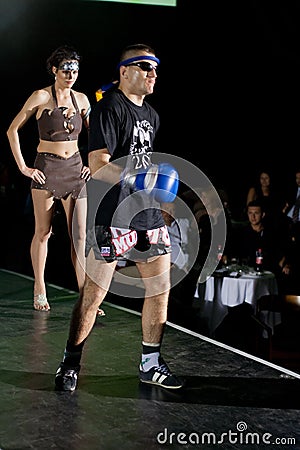 Kick Box fight editorial image. Image of pairs, time - 60005950