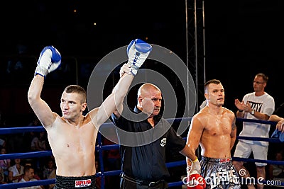 Kick Box fight editorial image. Image of pairs, time - 60005950