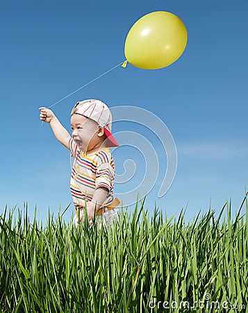 Kid And Balloon Stock Photo - Image: 8659940