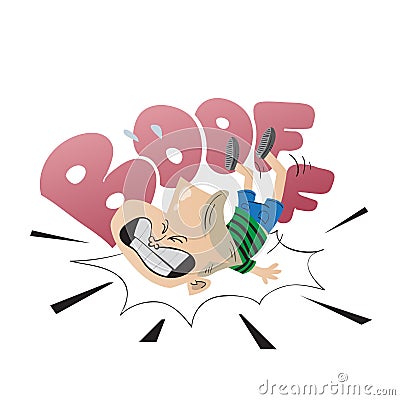 Kid Tripping And Falling Vector Illustration | CartoonDealer.com #132077038