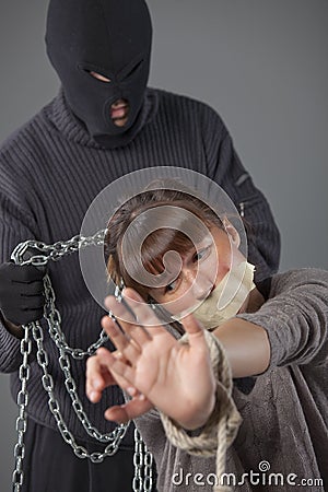 Kidnapper And Victim Stock Images - Image: 18396204