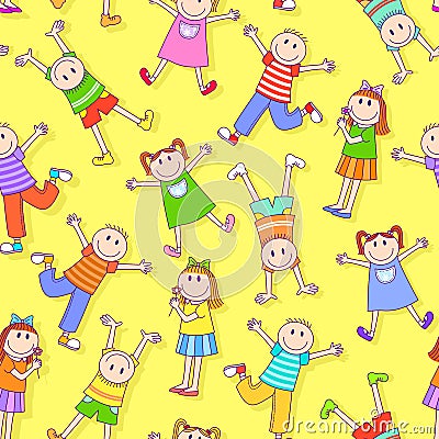 Kids Seamless Pattern Background Stock Vector - Illustration of clip ...