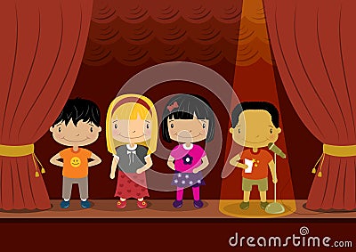 Kids Speech Contest Stock Vector - Image: 44455861