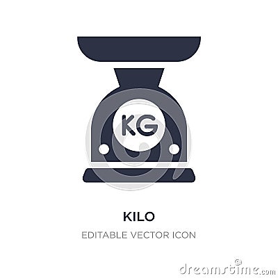 Kilo Icon On White Background. Simple Element Illustration From General ...