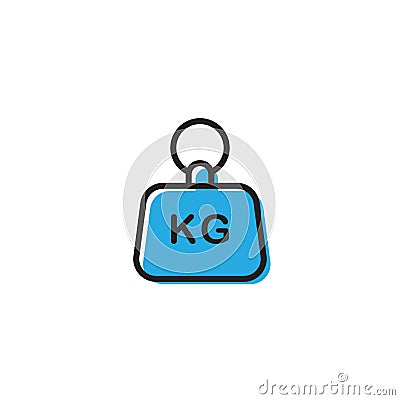Kilogram Vector Icon Symbol Isolated On White Background ...