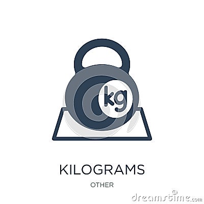 Kilograms Icon In Trendy Design Style. Kilograms Icon Isolated On White ...