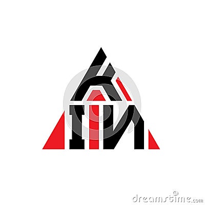 KIN Triangle Letter Logo Design With Triangle Shape. KIN Triangle Logo ...