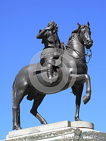 King Charles 1 Equestrian Statue Stock Images - Image: 13910424