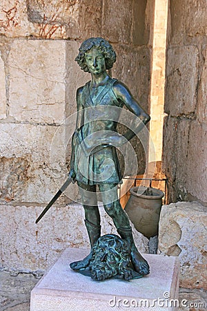 King David Statue, Jerusalem, Israel. Stock Photo - Image: 55429070