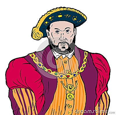 King Henry The VIII Cartoon Vector | CartoonDealer.com #6171055