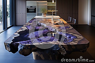 Kitchen Countertops Made Of Geode. Generative AI Royalty-Free Stock ...