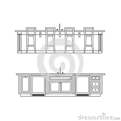 Kitchen Island Royalty Free Stock Photos - Image: 14125618