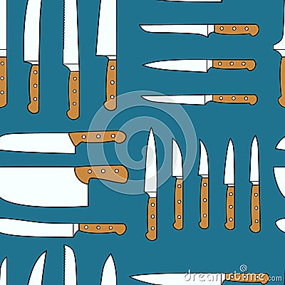 Kitchen Knives Pattern Vector Illustration | CartoonDealer.com #85237260