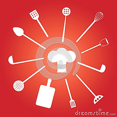 Kitchen And Restaurant Tools In Flat Cartoon Style | CartoonDealer.com ...