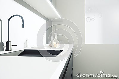 Kitchen Sink Sideview Stock Illustration - Image: 73559791