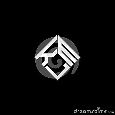 KLM Letter Logo Design On Black Background. KLM Creative Initials ...