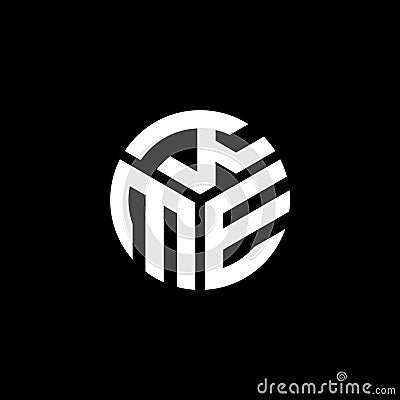 KME Letter Logo Design On Black Background. KME Creative Initials ...