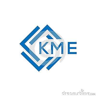 KME Letter Logo Design On White Background. KME Creative Circle Letter ...