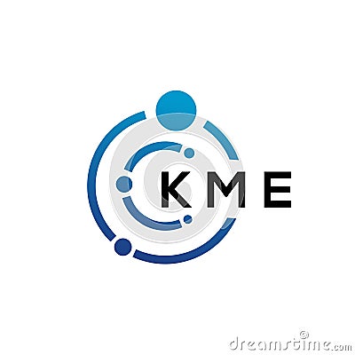 KME Letter Technology Logo Design On White Background. KME Creative ...