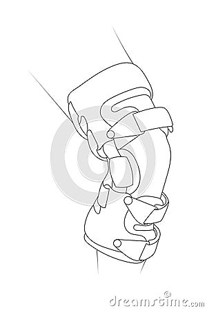 Knee Brace Sketch Vector Illustration | CartoonDealer.com #253949778