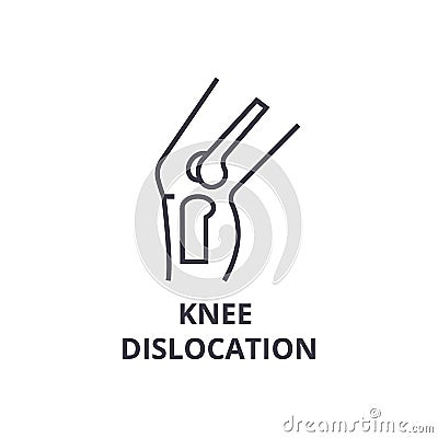 Knee Dislocation Thin Line Icon, Sign, Symbol, Illustation, Linear ...