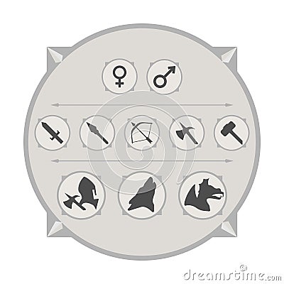 Knight Icons Set Vector Illustration | CartoonDealer.com #43301916