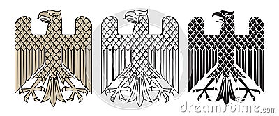 Knight`s Heraldic Emblem. German Heraldic Eagle Vector Illustration | CartoonDealer.com #105689908