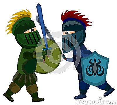 Knights Sword Fight Royalty Free Stock Photos - Image: 23908248