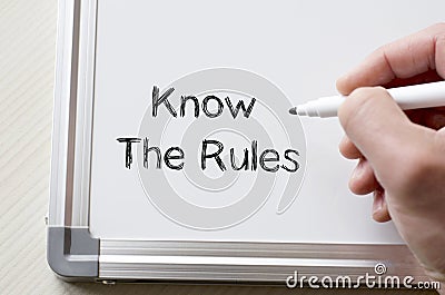 Know The Rules Written On Whiteboard Stock Photography | CartoonDealer ...