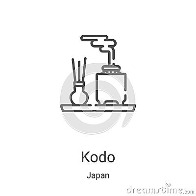 Kodo Icon Vector From Japan Collection. Thin Line Kodo Outline Icon ...