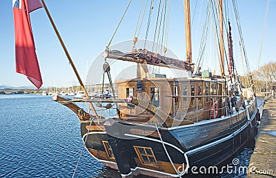 Kommandren A Two Masted Sailing Ship. Editorial Photo - Image: 22191236