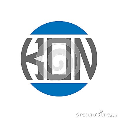 KON Letter Logo Design On White Background. KON Creative Initials ...