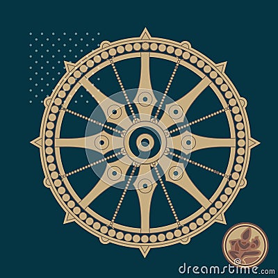 Konark Wheel - Sun Temple - Odisha - Icon Royalty-Free Stock Image ...