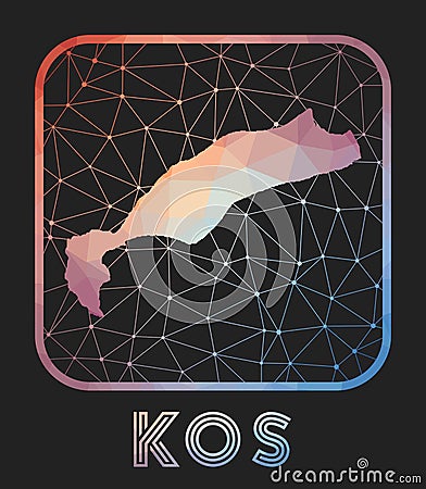 Kos Map Design. Cartoon Vector | CartoonDealer.com #177088419
