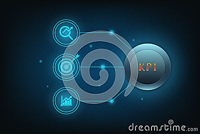 KPI On Background Dark Vector Illustration | CartoonDealer.com #264060436
