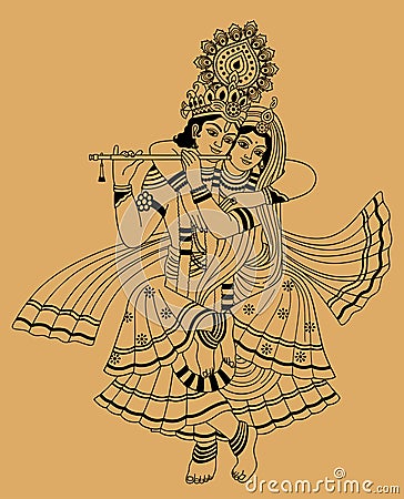 Krishna And His Wife Royalty Free Stock Photo - Image: 29538355