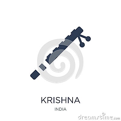 Krishna Icon. Trendy Flat Vector Krishna Icon On White Background From ...