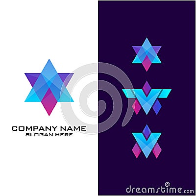 Krypton Letter V Logo Templates Vector Illustration | CartoonDealer.com ...