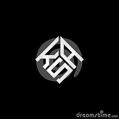 KSA Letter Logo Design On Black Background. KSA Creative Initials ...