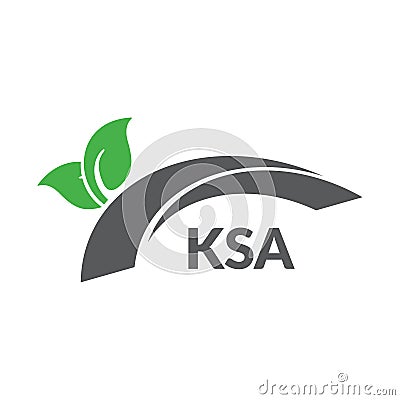 KSA Letter Logo Design On White Background. Creative Modern KSA Letter ...