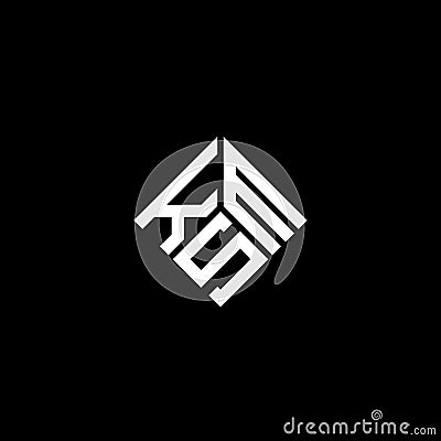 KSM Letter Logo Design On Black Background. KSM Creative Initials ...