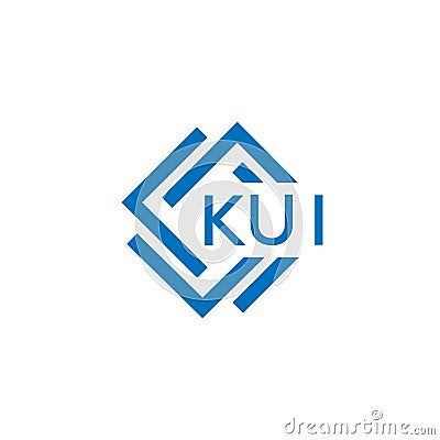 KUI Letter Logo Design On White Background. KUI Creative Circle Letter ...