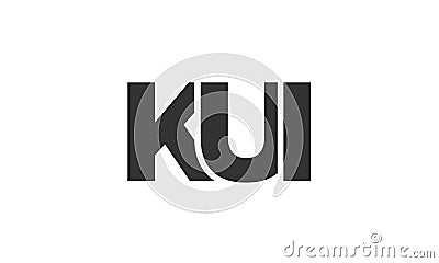 KUI Logo Design Template With Strong And Modern Bold Text. Initial ...